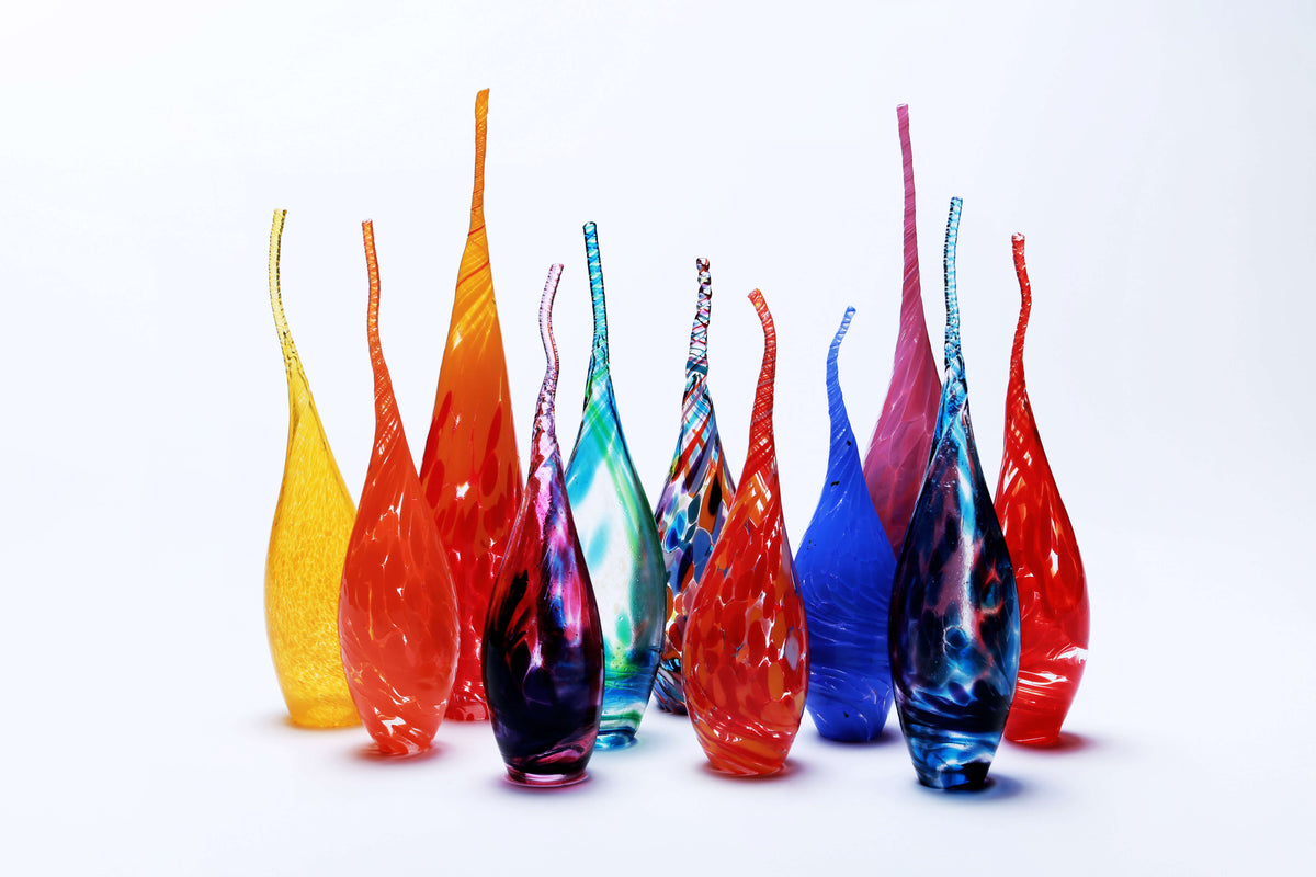 Blown Glass Garden Spirals | Jerpoint Glass Studio | Jerpoint Glass