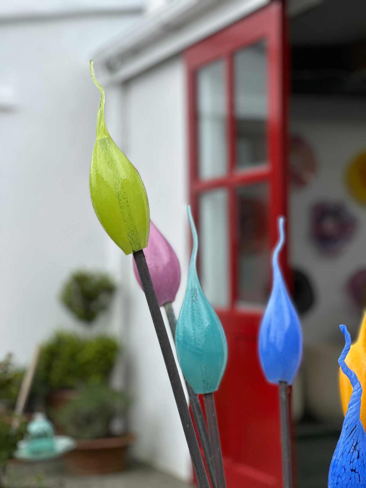 Blown Glass Garden Spirals | Jerpoint Glass Studio | Jerpoint Glass