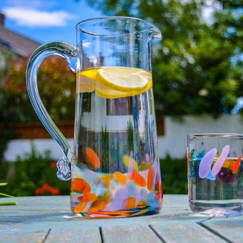 Colourful Water Jug | Handmade in Ireland | Jerpoint Glass Studio ...
