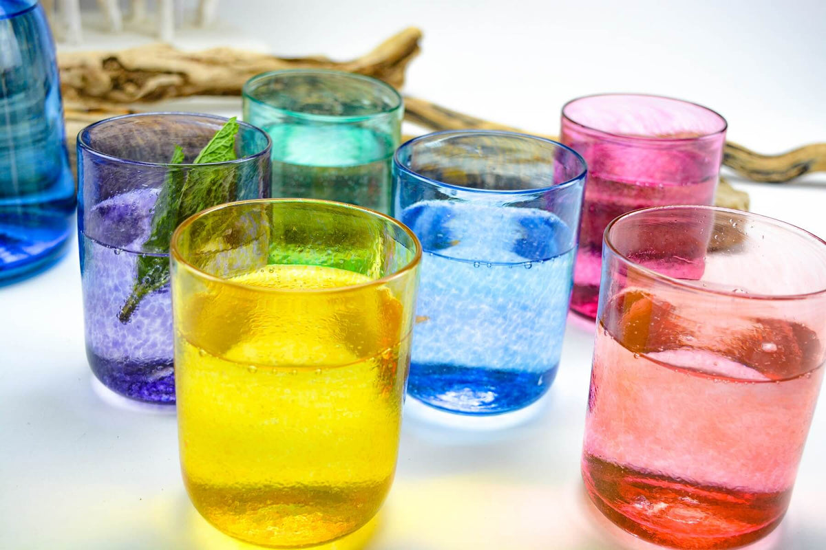 Jerpoint Glass Studio | Rainbow Colours Beakers | Jerpoint Glass